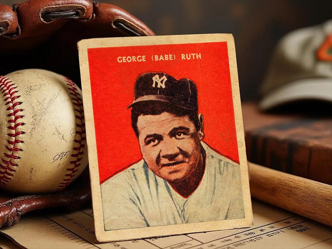 1932 U.S. Caramel #32 Babe Ruth Baseball Card - Faithful Hand-aged ...