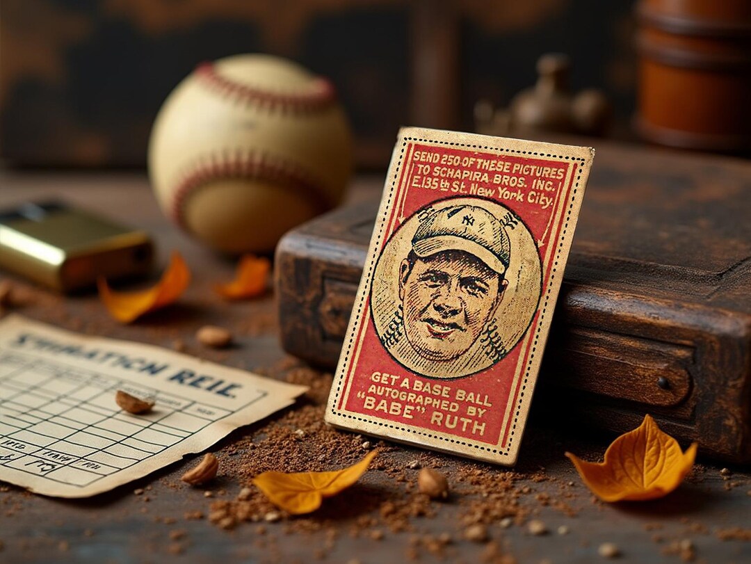 BABE RUTH 1921 Schapira Bros Candy Baseball Card Hand-aged Reprint ...