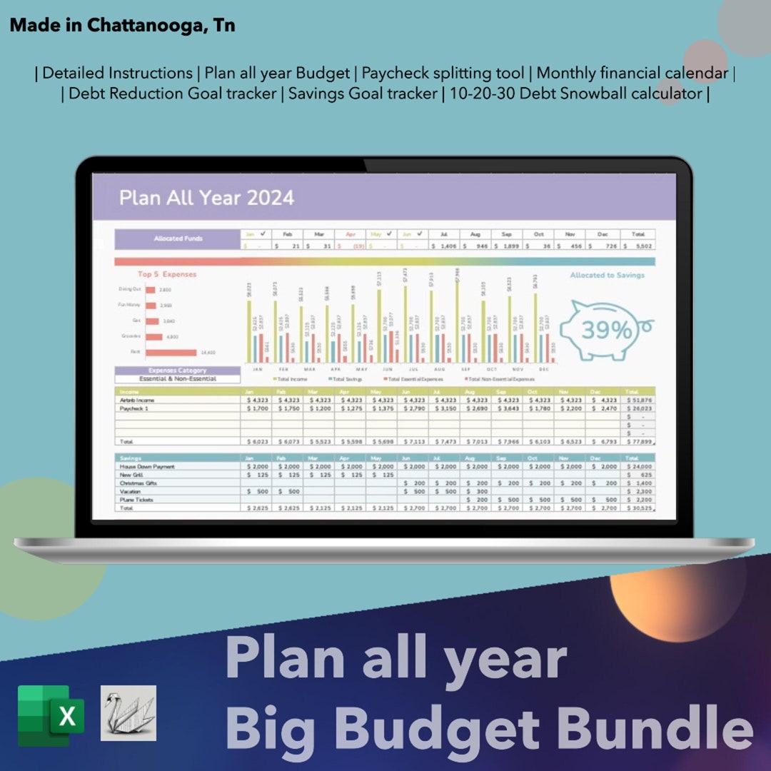 Plan All Year: Big Budget Bundle - Etsy