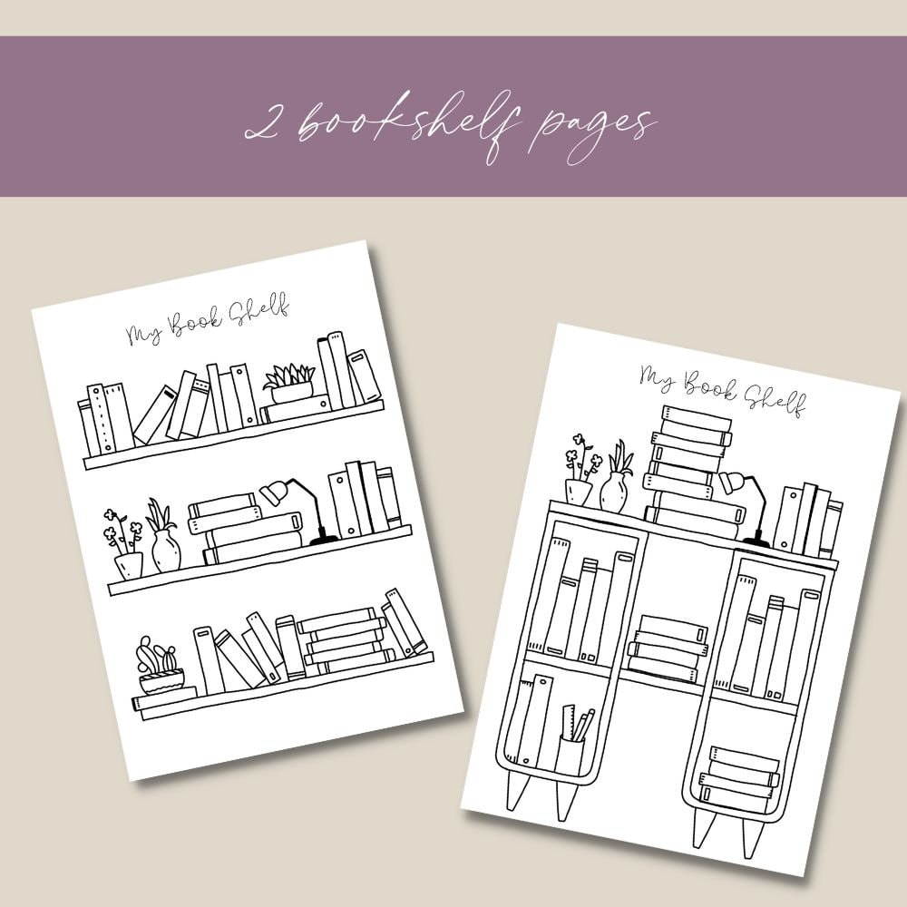 Book Reading Planner - Printable Book Journal - Book Review Template ...