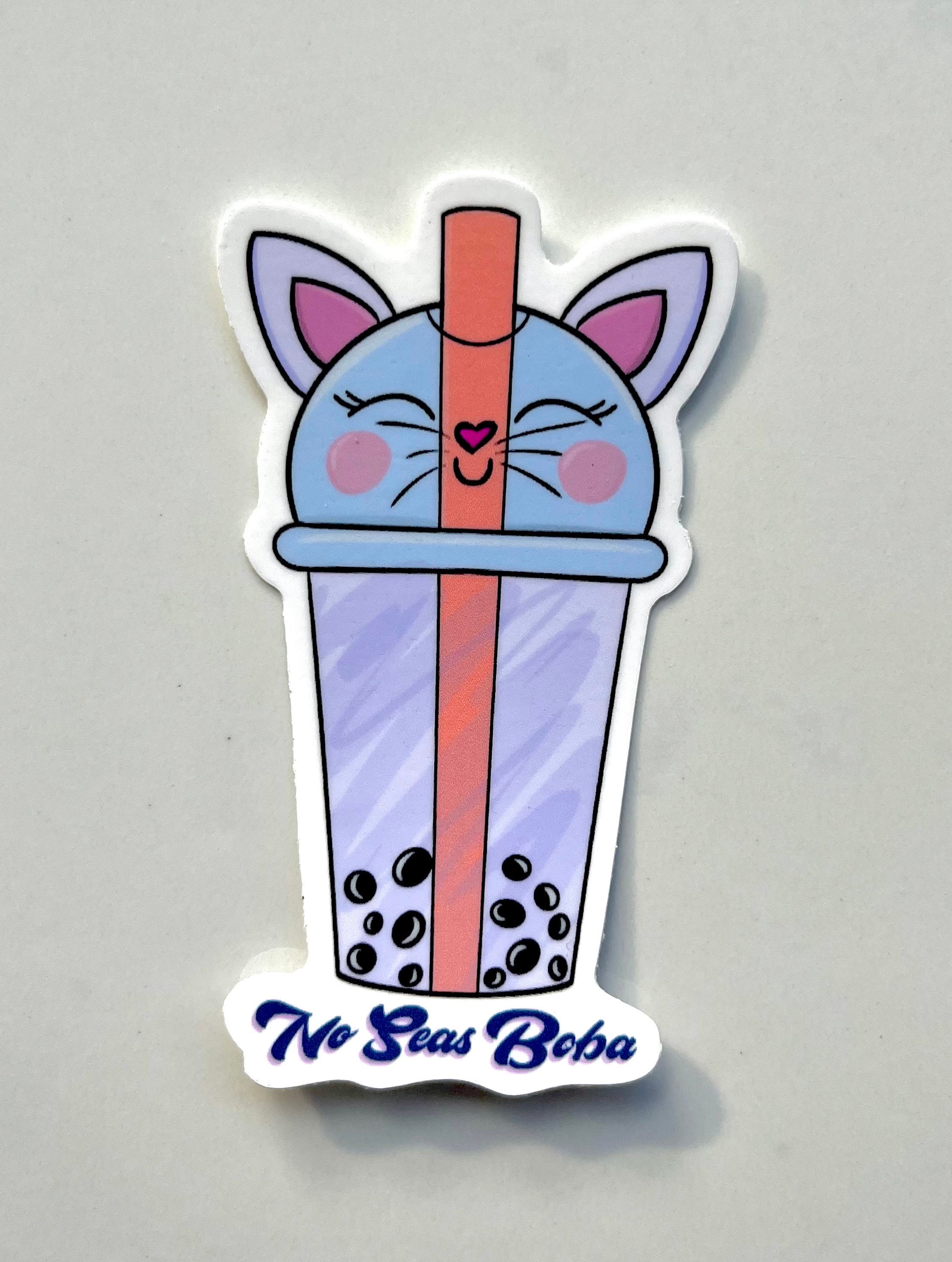 No Seas Boba Cute Boba Sticker Boba Tea Cat Sticker - Etsy