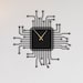 Circuit Board Digital Art Metal Wall Clock Wall Art Modern Decor ...