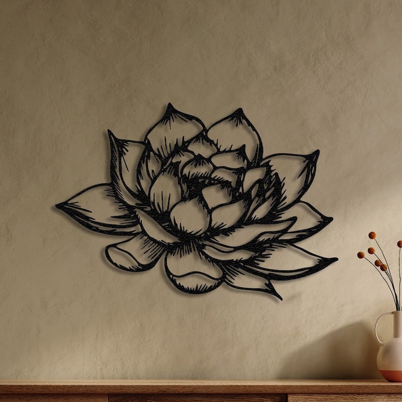 Lotus Flower Wall Art - Etsy