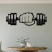 Gym Gifts Gym Sign Dumbbell Decor Metal Wall Art Motivational Wall Art ...