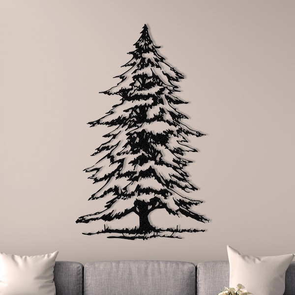 Metal Fir Tree Wall Art - Etsy