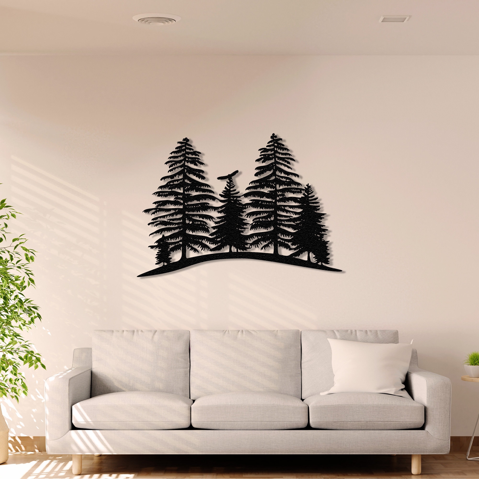 Pine Tree Decor Trees Decor Tree Wall Decor Metal Wall Decor, Metal ...