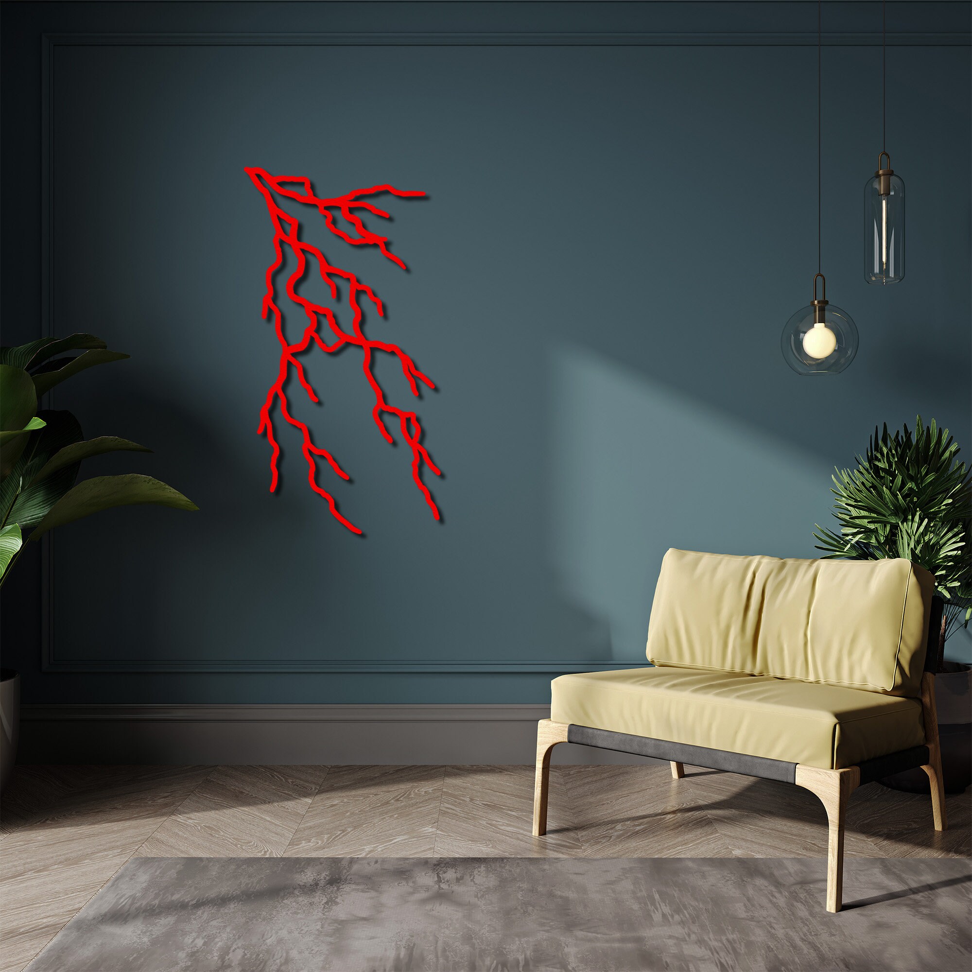 Lightening Wall Art Metal Wall Art Lightning Bolt Art Metal Wall Decor ...