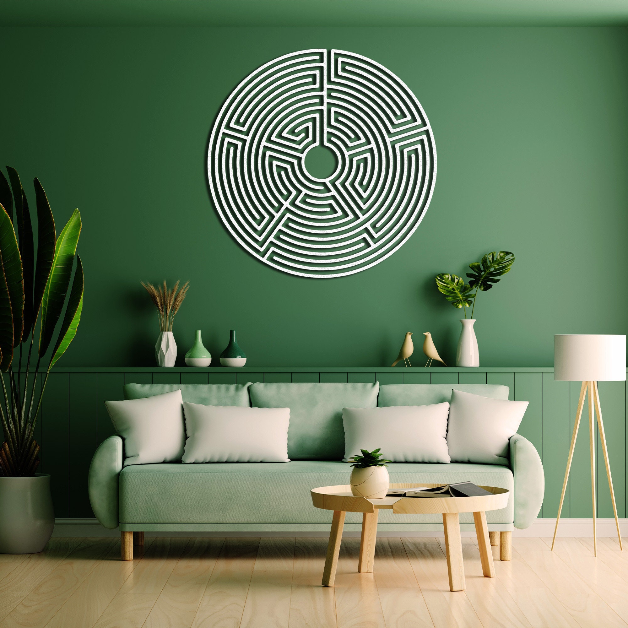 Labyrinth Metal Wall Decor Big Maze Art Unique Wall Decor - Etsy