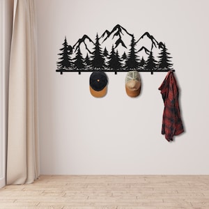 Hook Coat Rack Tree Hanger Mountain Decor Coat Hanger Extra Large Coat ...