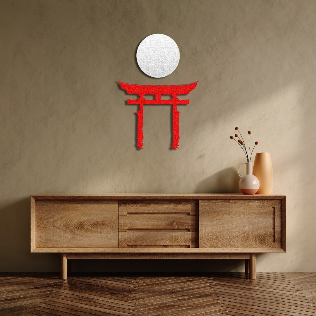 Torii Gate Decor Metal Wall Art Japanese Art Home Decor Torii Silhuette ...