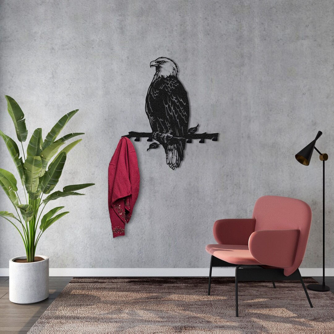 Hook Coat Rack Hawk Decor Hanger Eagle Hanger Extra Large Coat Rack ...