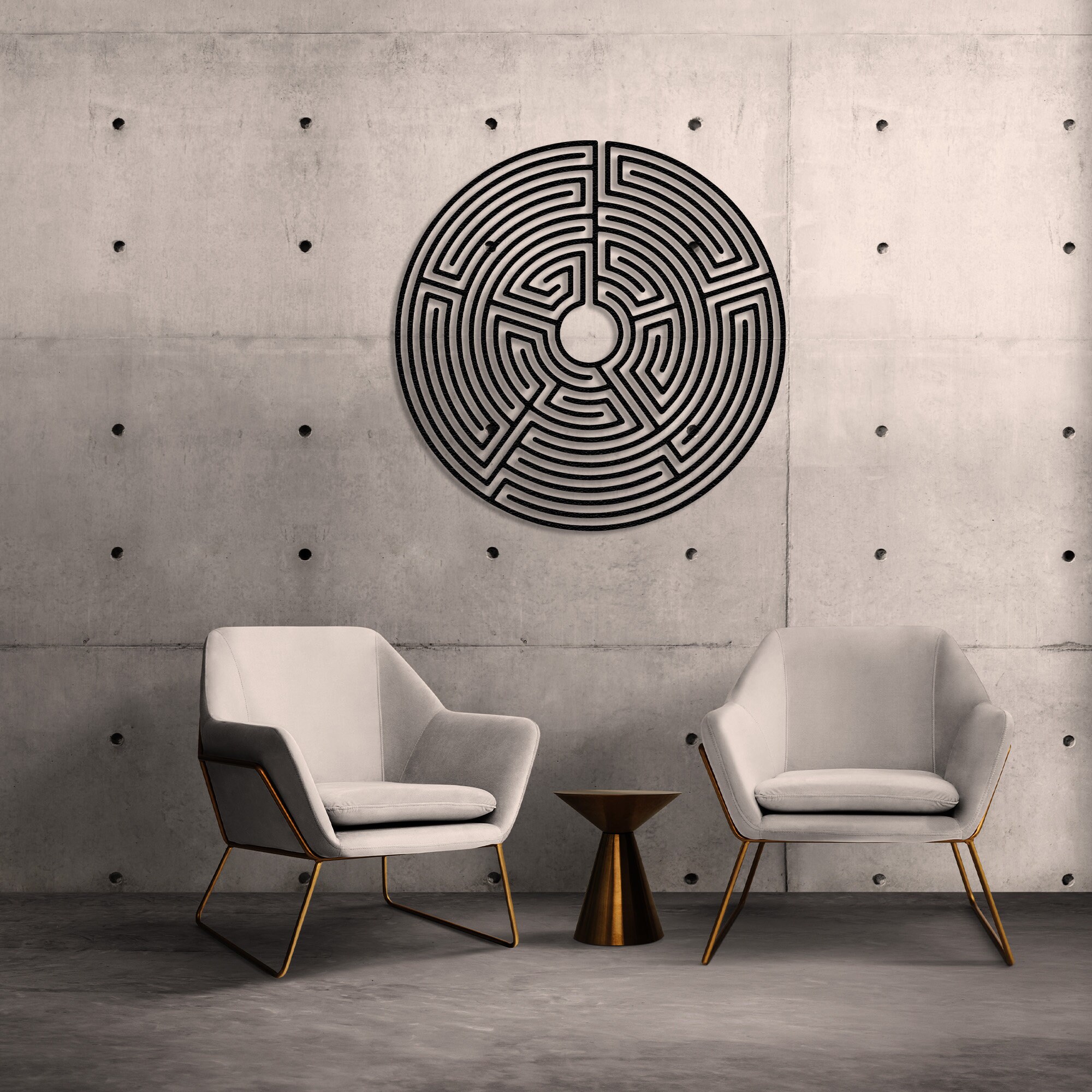 Labyrinth Metal Wall Decor Big Maze Art Unique Wall Decor - Etsy