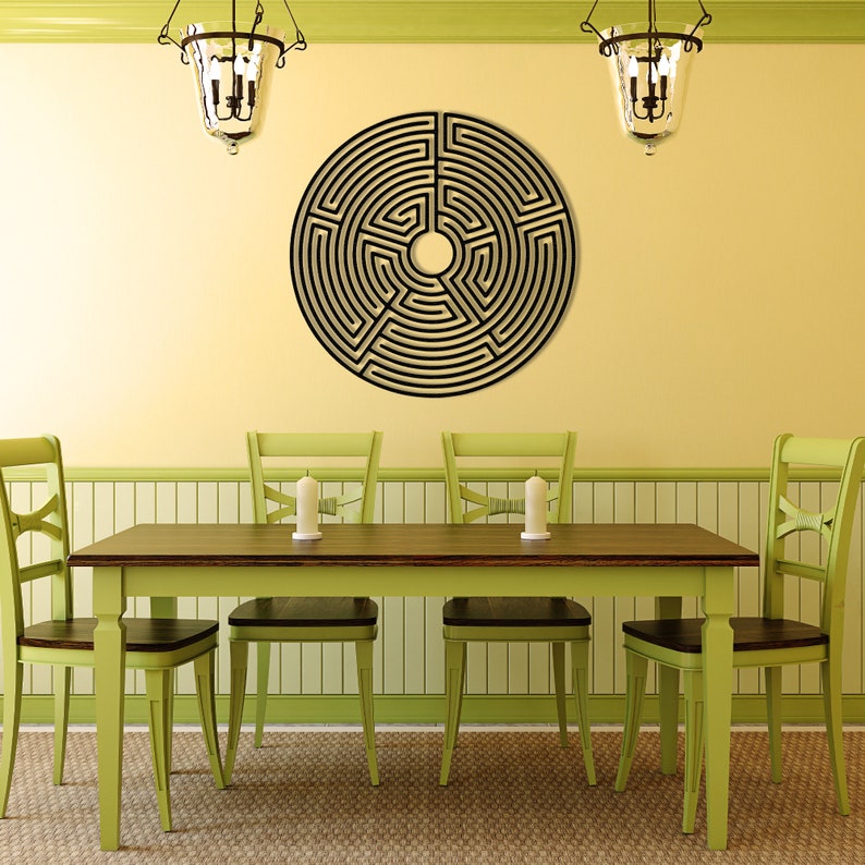 Labyrinth Metal Wall Decor Big Maze Art Unique Wall Decor - Etsy