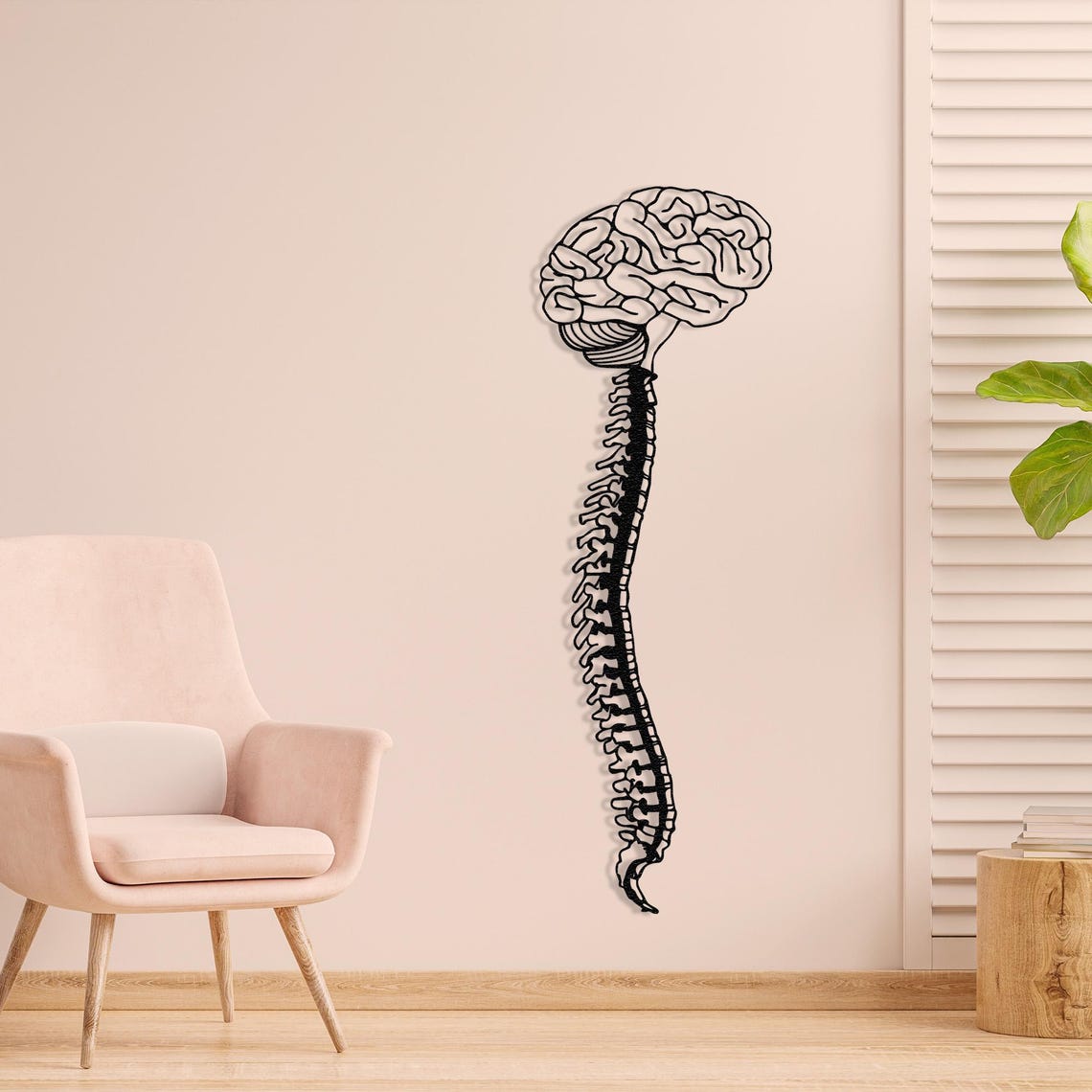 Spine Wall Decor Spiral Cord Metal Wall Art Human Spine Office Wall Art ...