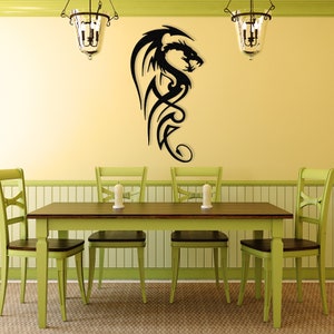 Dragon Metal Wall Art Mythologic Decor Legendary Fantasy Black Dragon ...