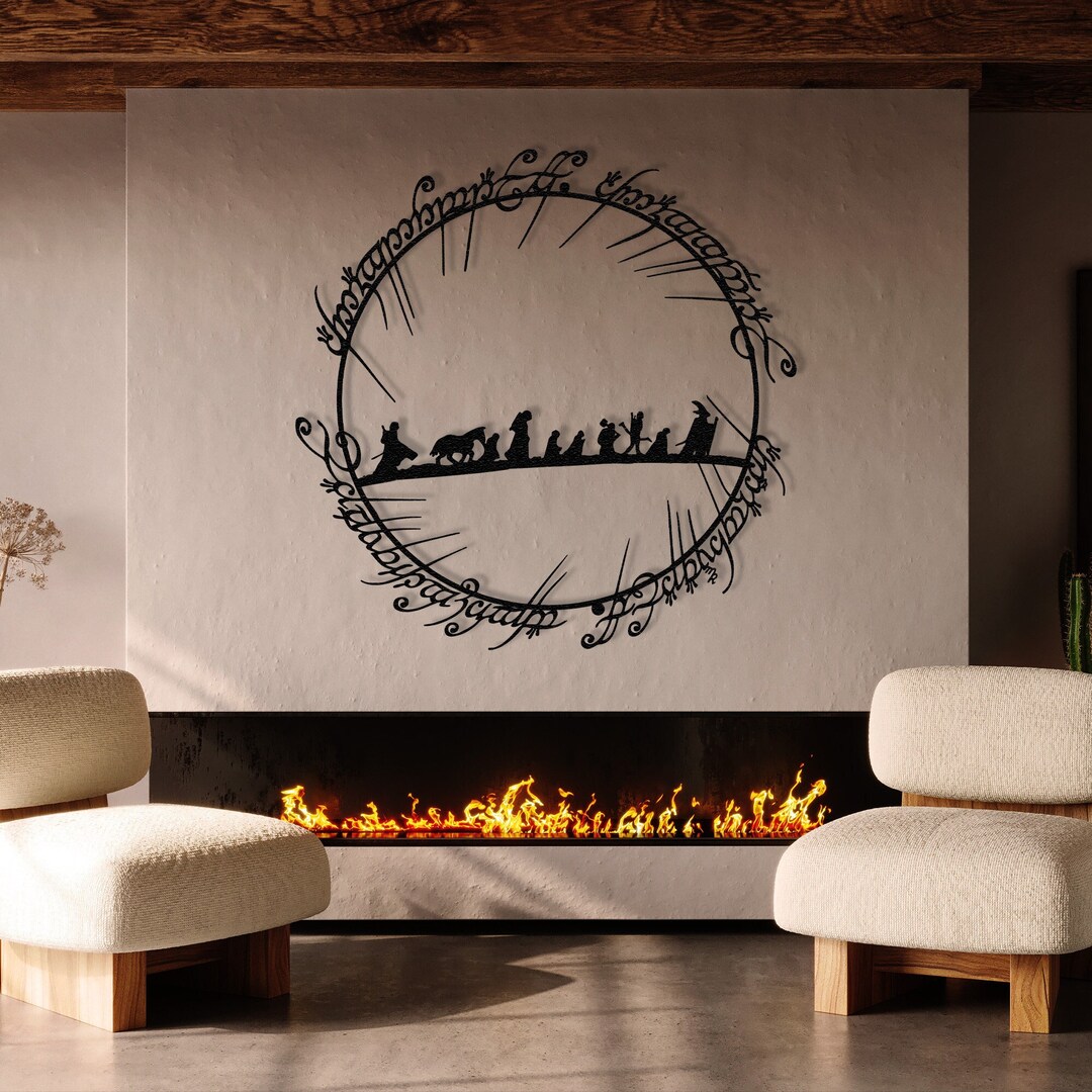 Lord of the Rings Decor Metal Wall Art LOTR Wall Tolkien Decor the ...