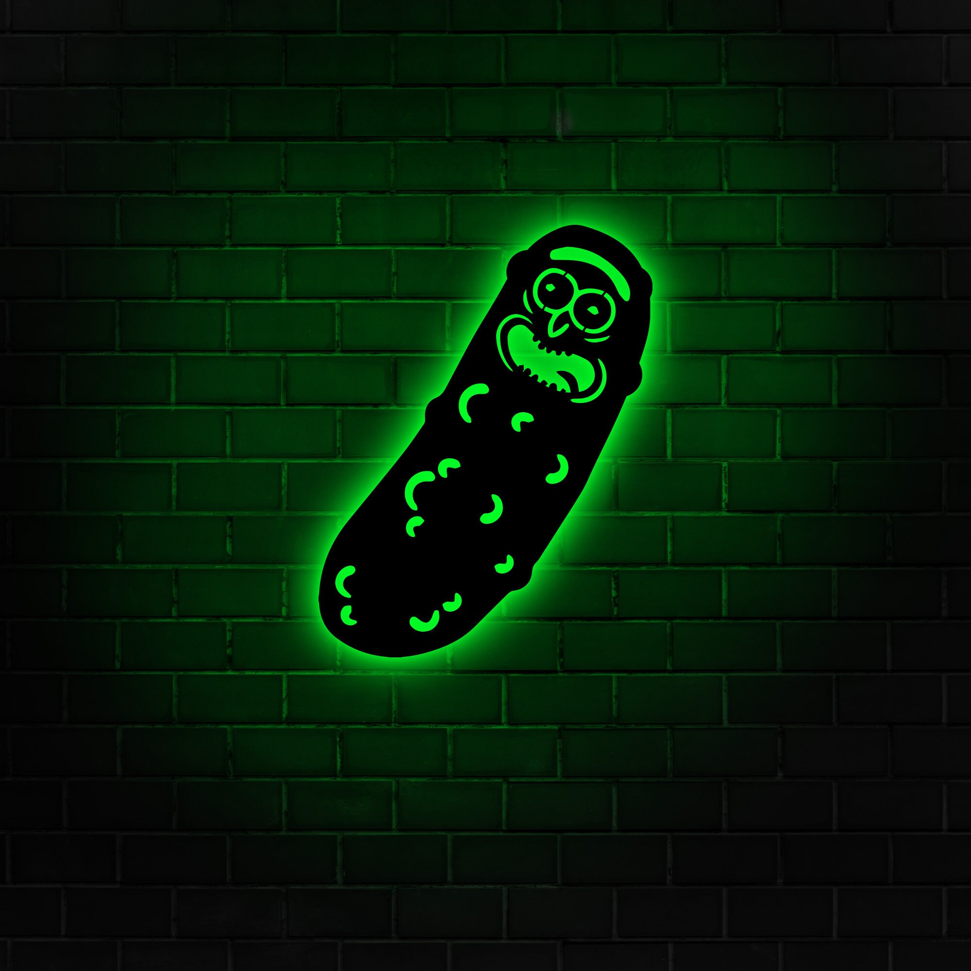 Pickle Rick & Morty Decor Led Decor Metal Wall Art Led Sign Rick ...