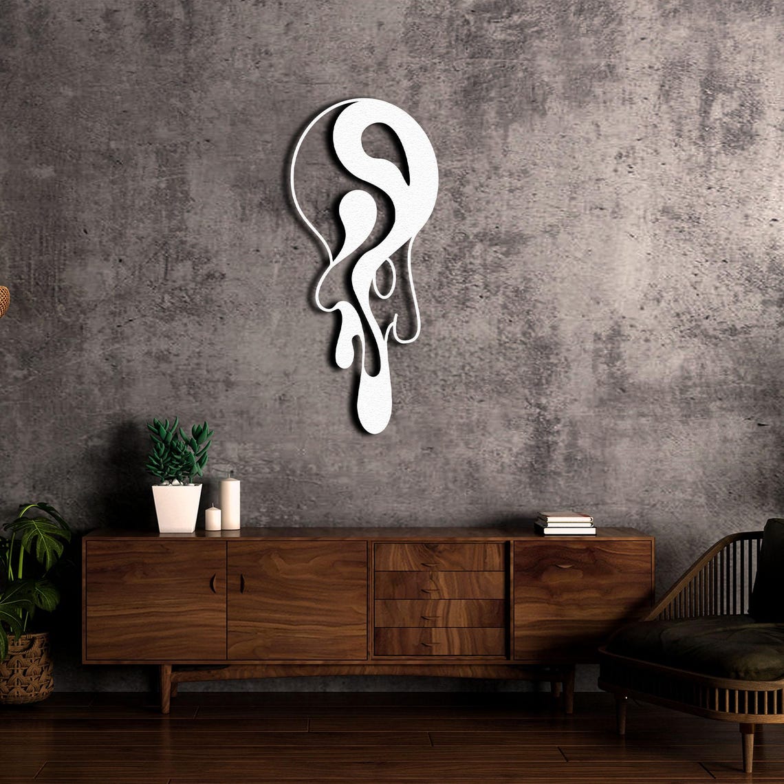Yin Yang Metal Wall Art Yin Yang Gift Melting Decor Home Decor Room ...