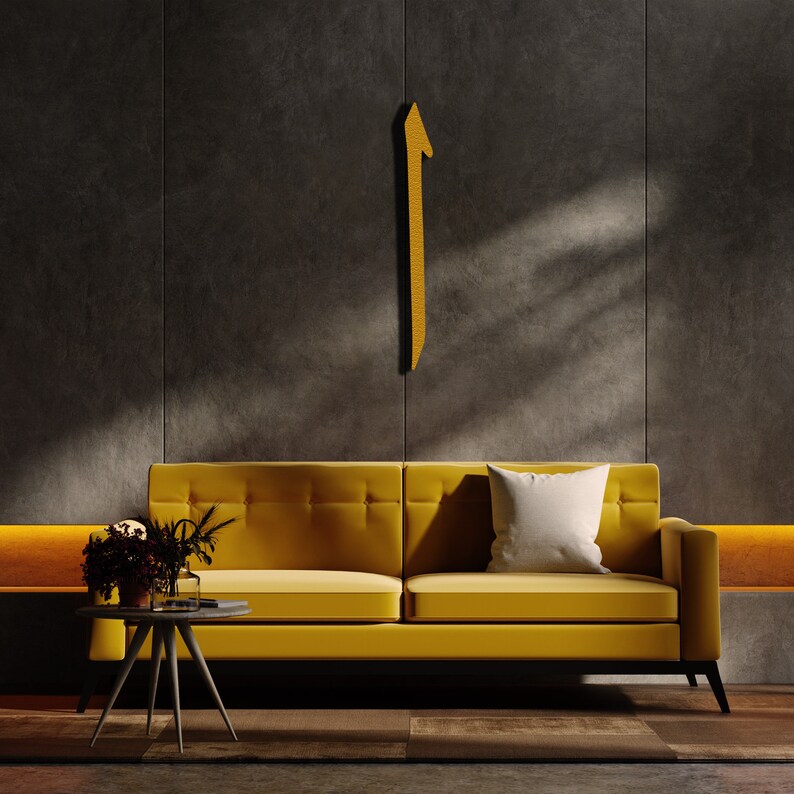 Allah, Alif Elif Letter Müslim Decor Islamic Wall Art Metal Sign ...