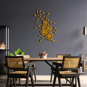 Spring Fruit Flowers Wall Art Metal Wall Decor Floral Decor Flower Art ...