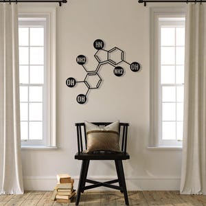 Dopamine and Serotonin Decor Wall Art Metal Wall Art Chemistry Gift ...