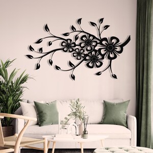 Spring Fruit Flowers Wall Art Metal Wall Decor Floral Decor Flower Art ...
