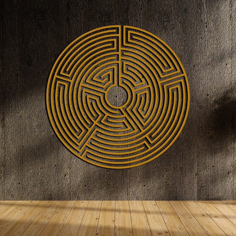 Labyrinth Metal Wall Decor Big Maze Art Unique Wall Decor - Etsy
