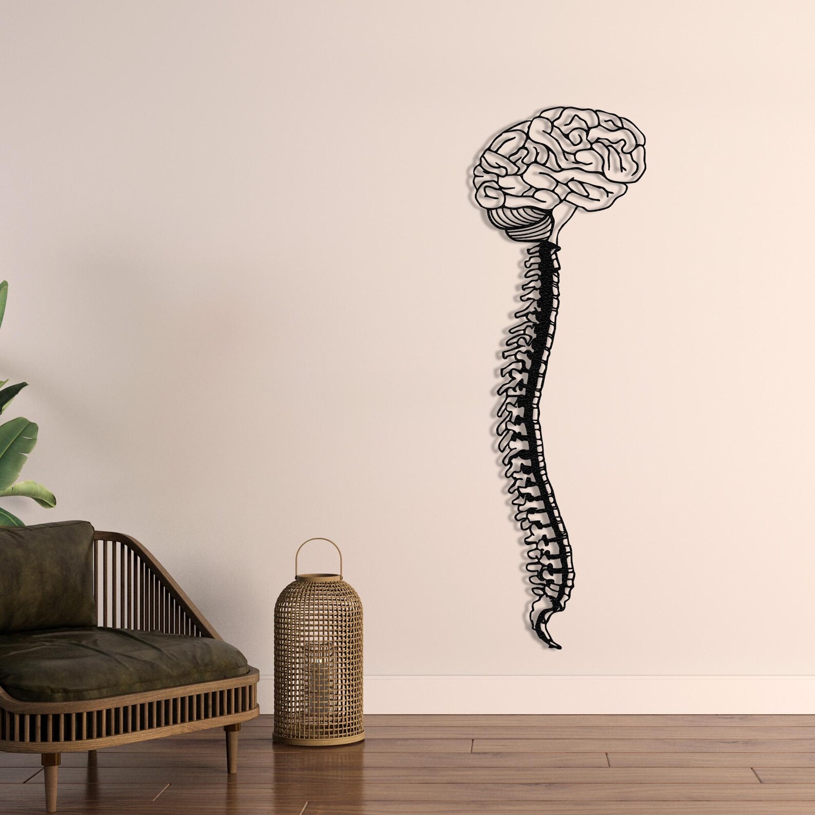 Spine Wall Decor Spiral Cord Metal Wall Art Human Spine Office Wall Art ...