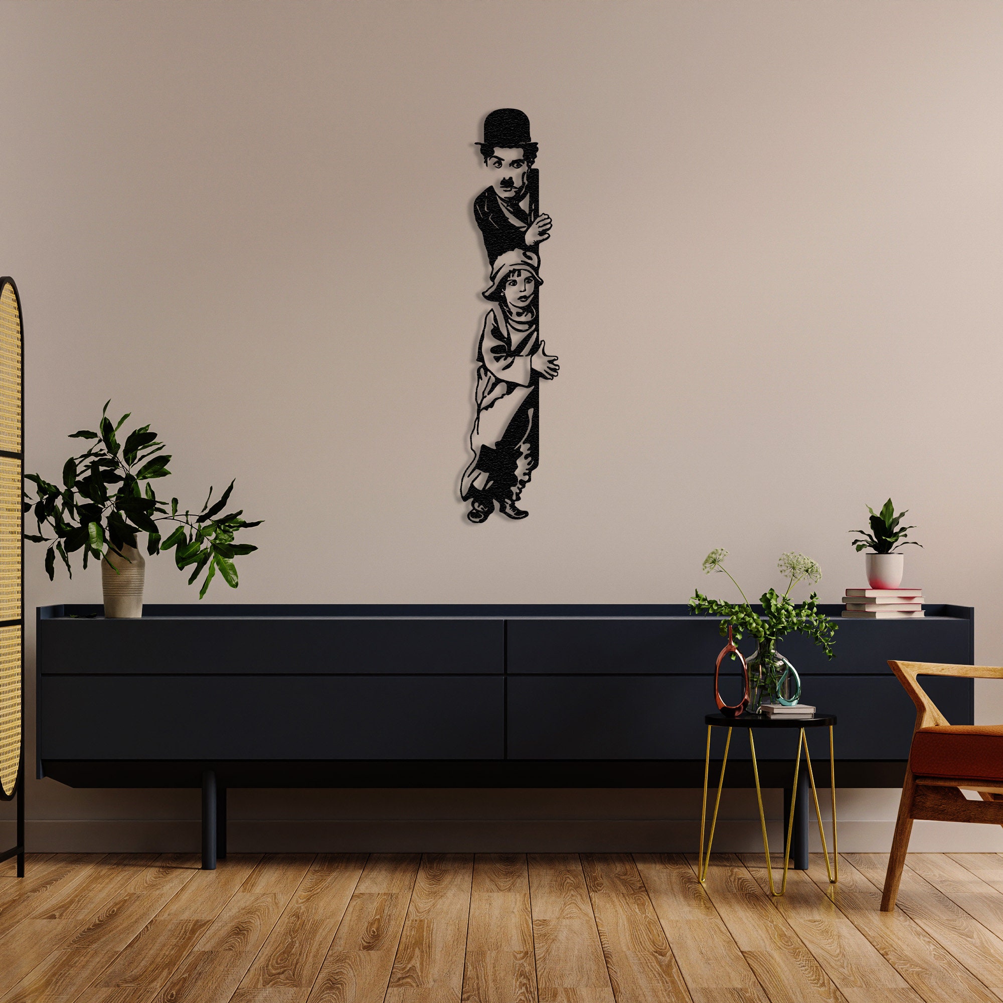 Charlie Chaplin Wall Art Metal Wall Art the Tramp Charlot Şarlo Decor ...