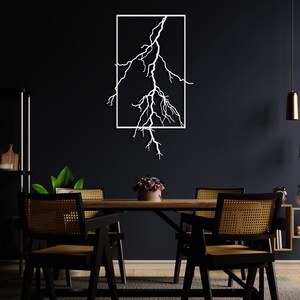 Lightning Wall Art Lightning Bolt Art Metal Wall Decor Unique Gift ...