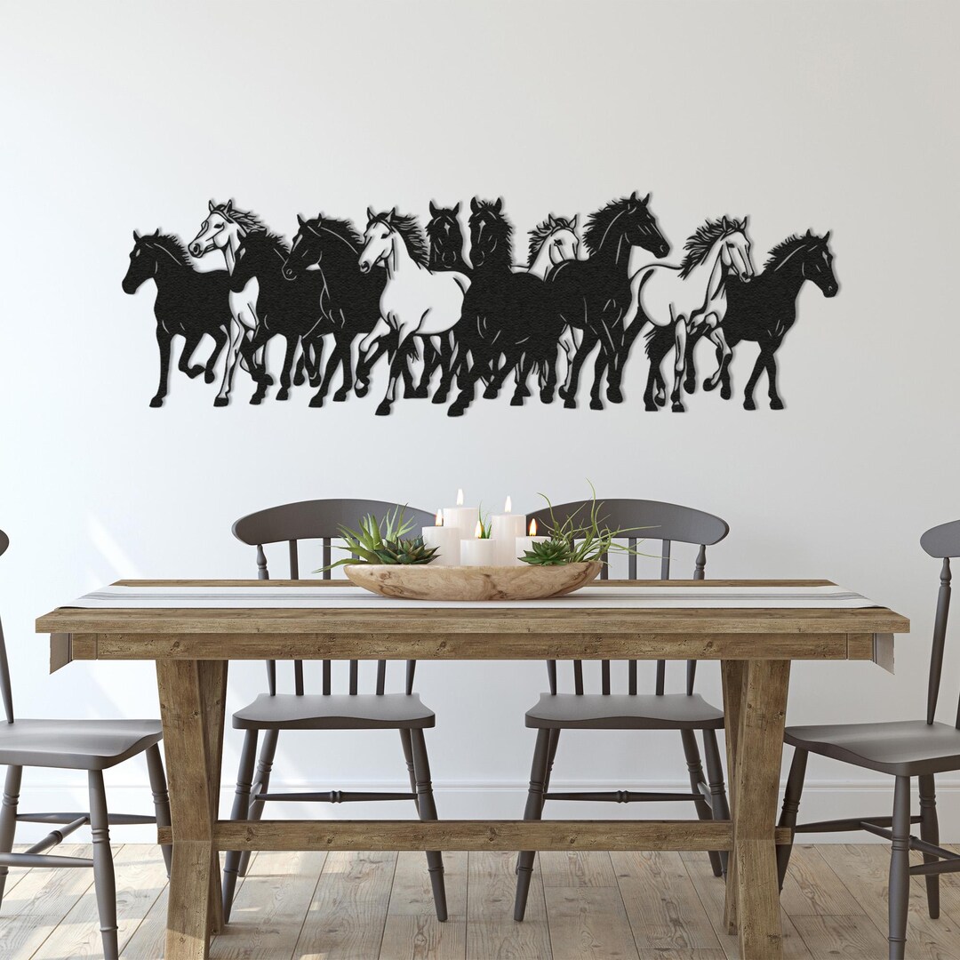 Horse Decor Metal Wall Art Horse Metal Art Running Horses Art Horse ...