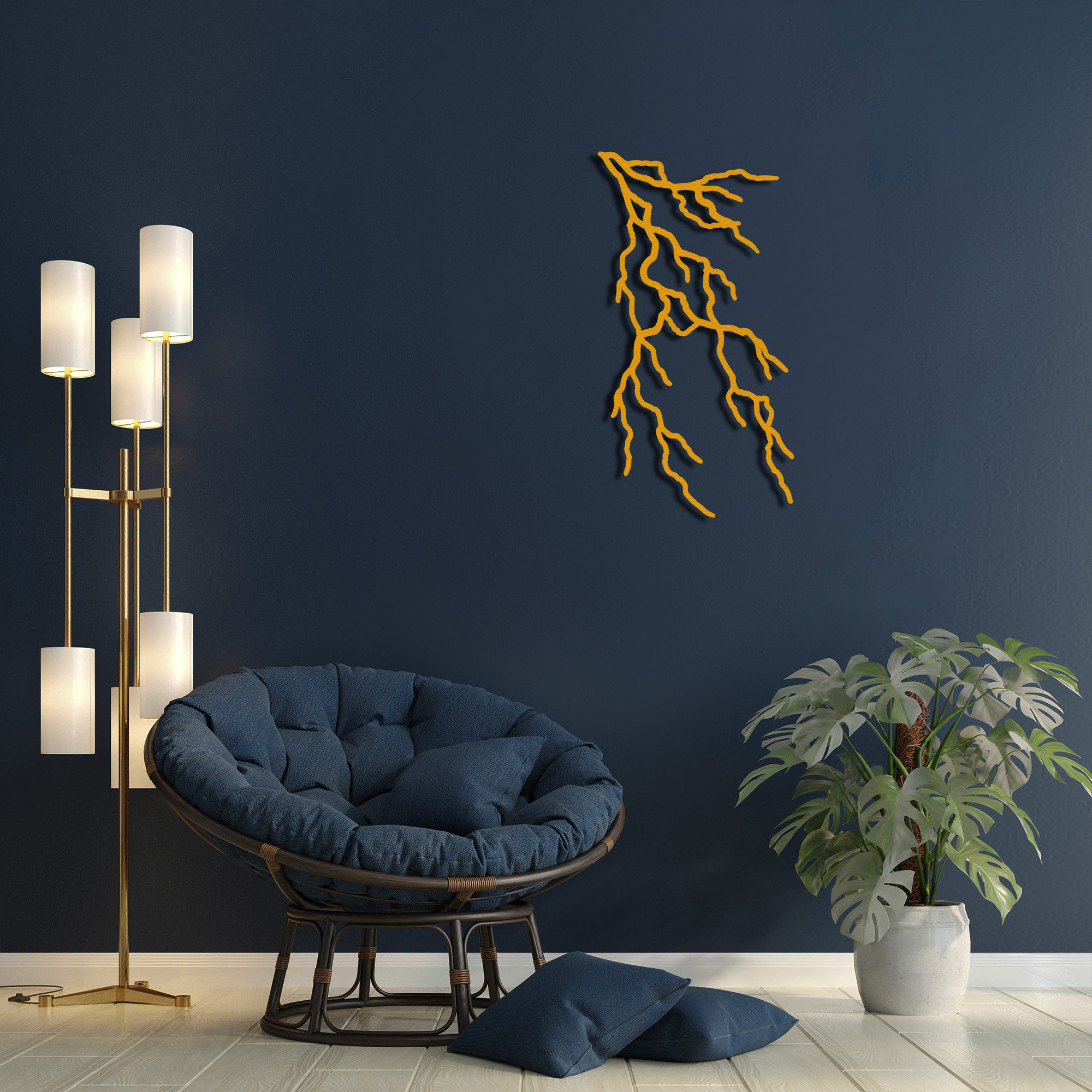 Lightening Wall Art Metal Wall Art Lightning Bolt Art Metal Wall Decor ...