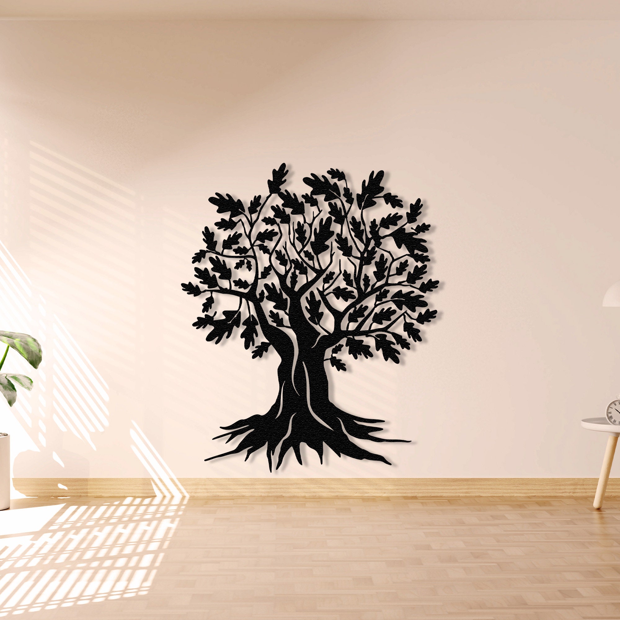 Tree of Life Metal Wall Art, Oak Decor, Africa Decor, Home Outdoor ...