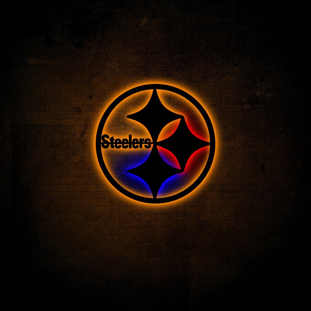 Pittsburgh Steelers Wall Decor Metal Sign Led Sign Metal Wall Art ...