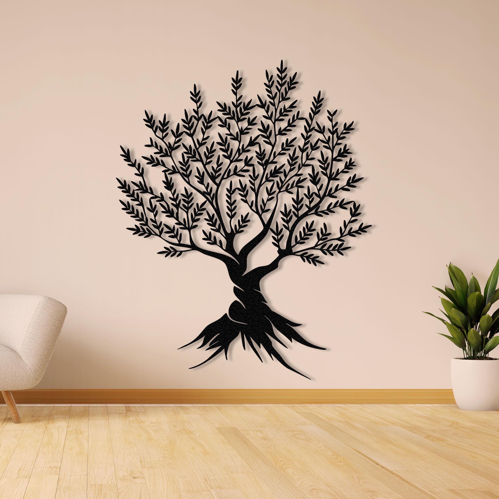 Oversized Metal Wall Decor Outdoor Lover Gift Olive Metal Decor Nature ...