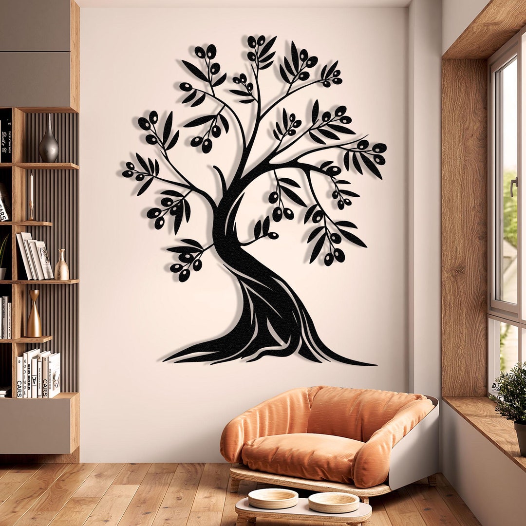 Olive Tree Tree of Life Metal Wall Art Tree Decor Extra Large Metal ...