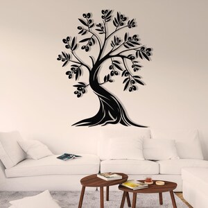 Olive Tree Tree of Life Metal Wall Art Tree Decor Extra Large Metal ...