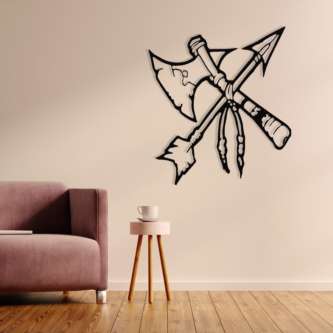 Battle Axe Arrow Decor Metal Wall Art American Indian Decor - Etsy