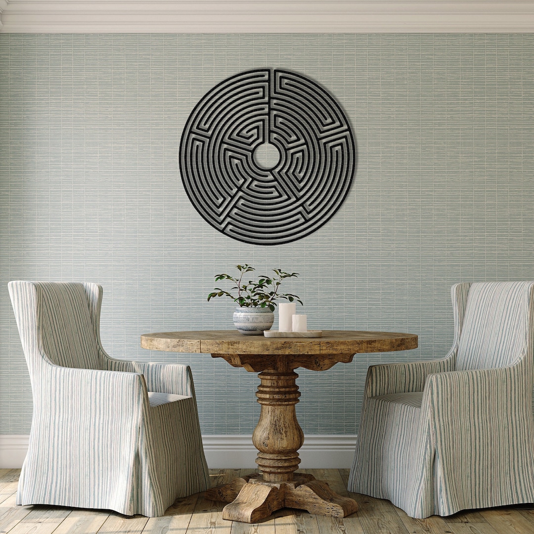 Labyrinth Metal Wall Decor Big Maze Art Unique Wall Decor - Etsy