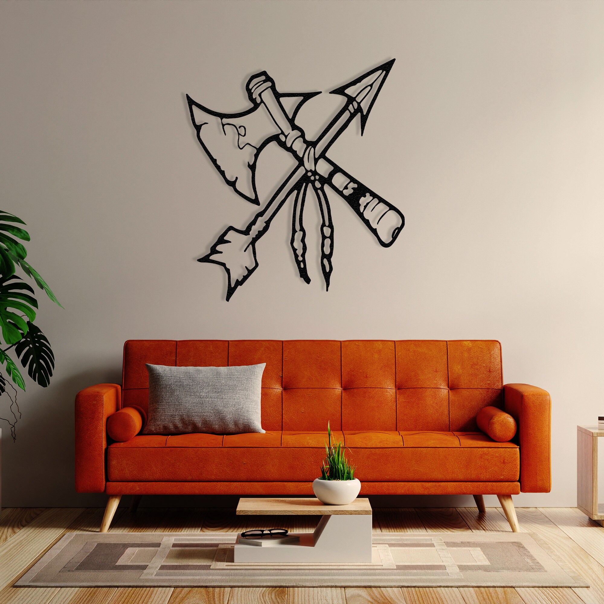 Battle Axe Arrow Decor Metal Wall Art American Indian Decor - Etsy