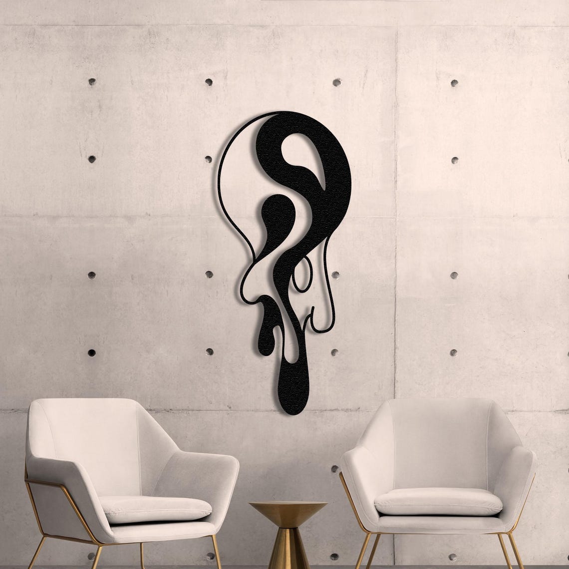 Yin Yang Metal Wall Art Yin Yang Gift Melting Decor Home Decor Room ...