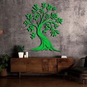 Olive Tree Tree of Life Metal Wall Art Tree Decor Extra Large Metal ...