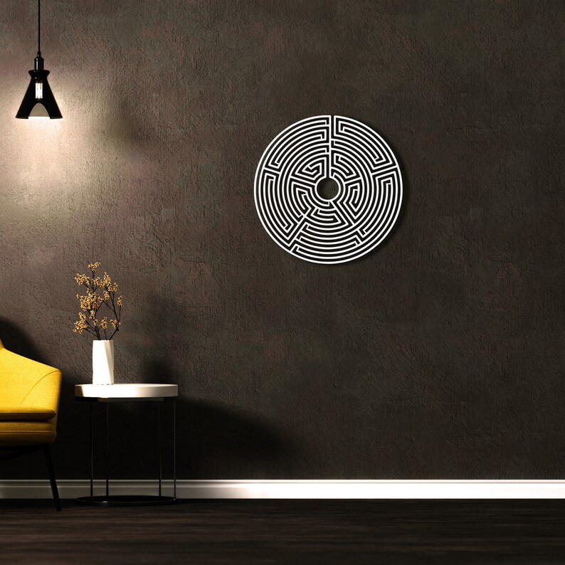 Labyrinth Metal Wall Decor Big Maze Art Unique Wall Decor Creative ...