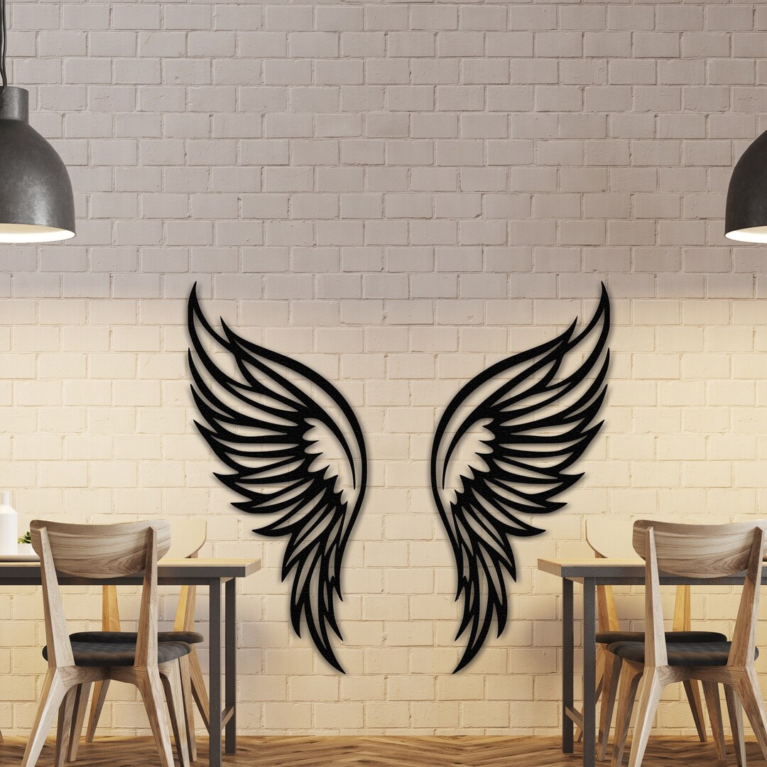 Angel Wings Decor Fairy Wings Art Wings Decor Metal Wall Art Metal Wall ...