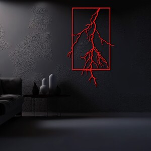 Lightning Wall Art Lightning Bolt Art Metal Wall Decor Unique Gift ...