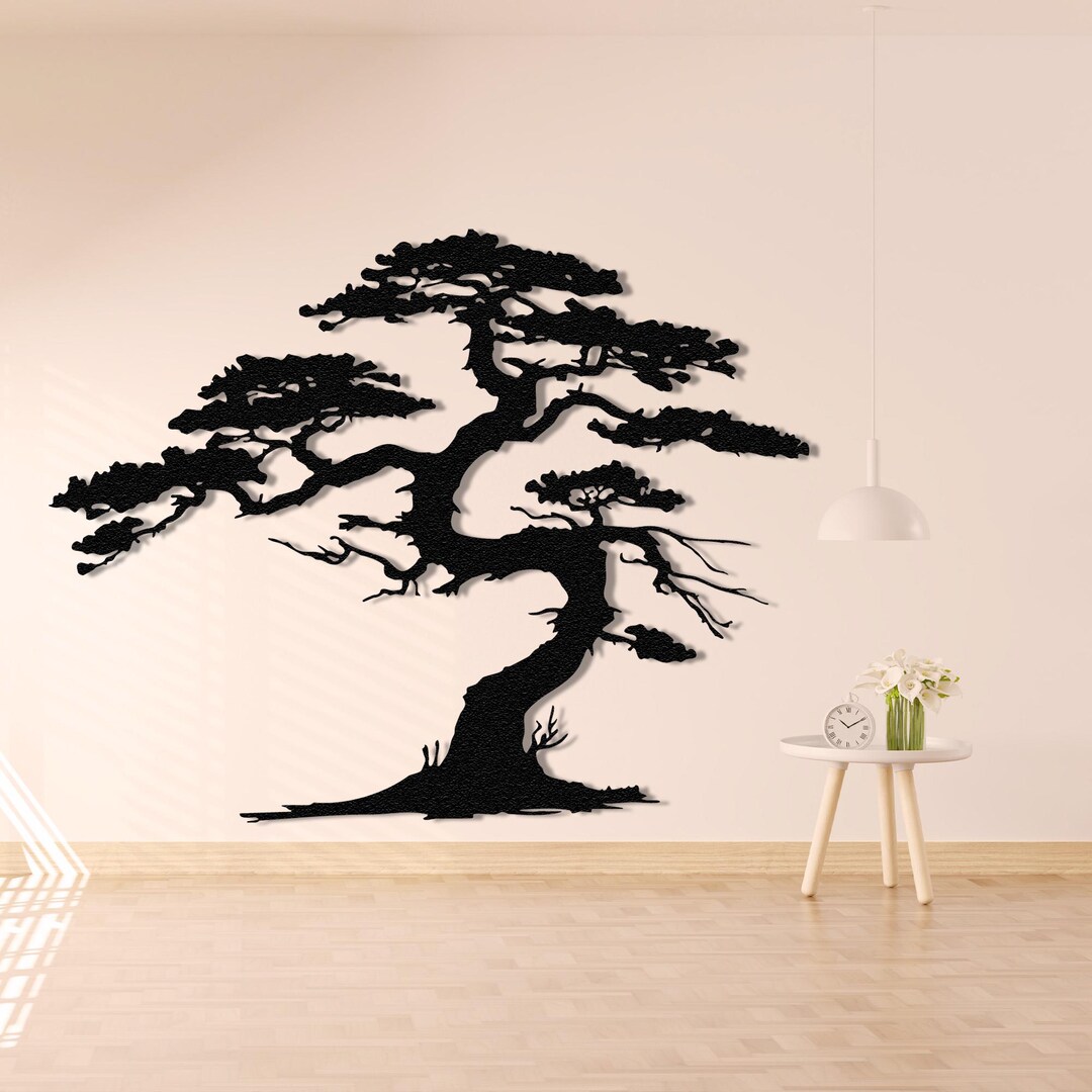 Oversized Metal Pine Tree Wall Decor Tree of Life Metal Wall Art Pine ...