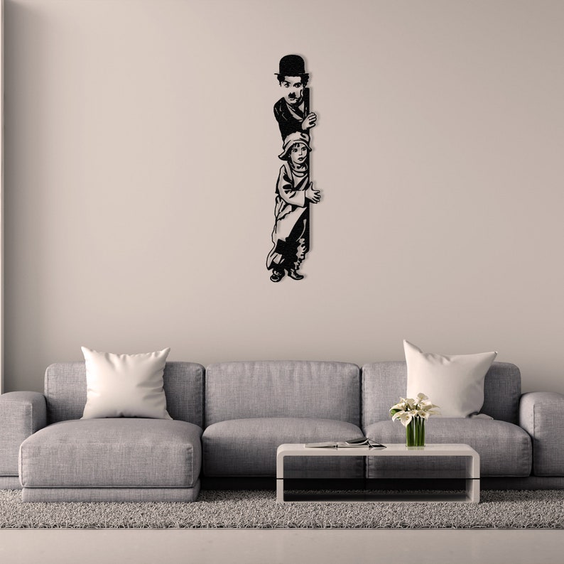 Charlie Chaplin Wall Art Metal Wall Art the Tramp Charlot Şarlo Decor ...