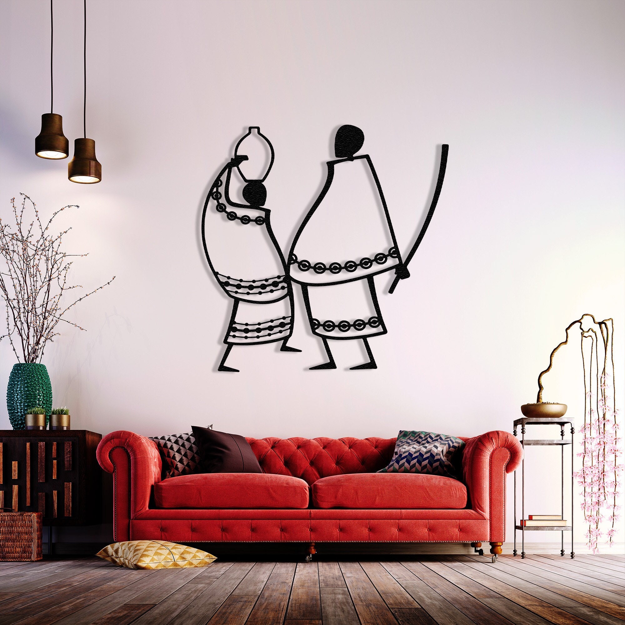 African Woman Metal Wall Art African Queen Metal Wall Decor African ...