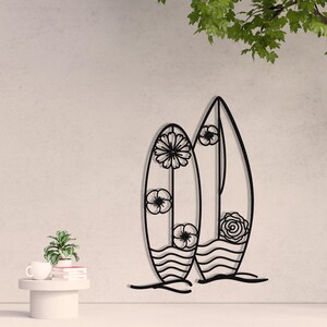 Surf Decor Metal Wall Art Sea Decor Surfing Boards Art Ocean Adventure ...