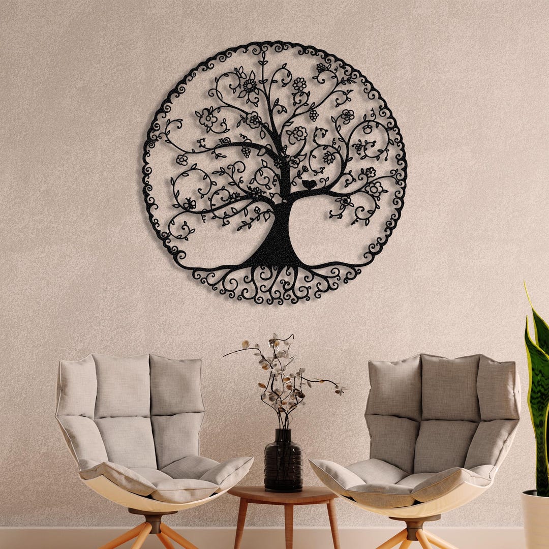 Tree of Life Metal Wall Art Tree Decor Wall Hangings Home Decor Garden ...